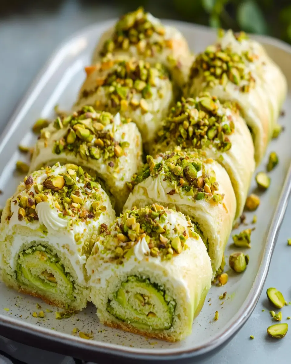 low-carb pistachio roll